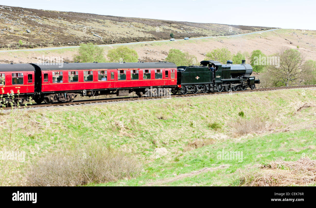 steam train, North Yorkshire Moors Railway (NYMR), Yorkshire, England ...