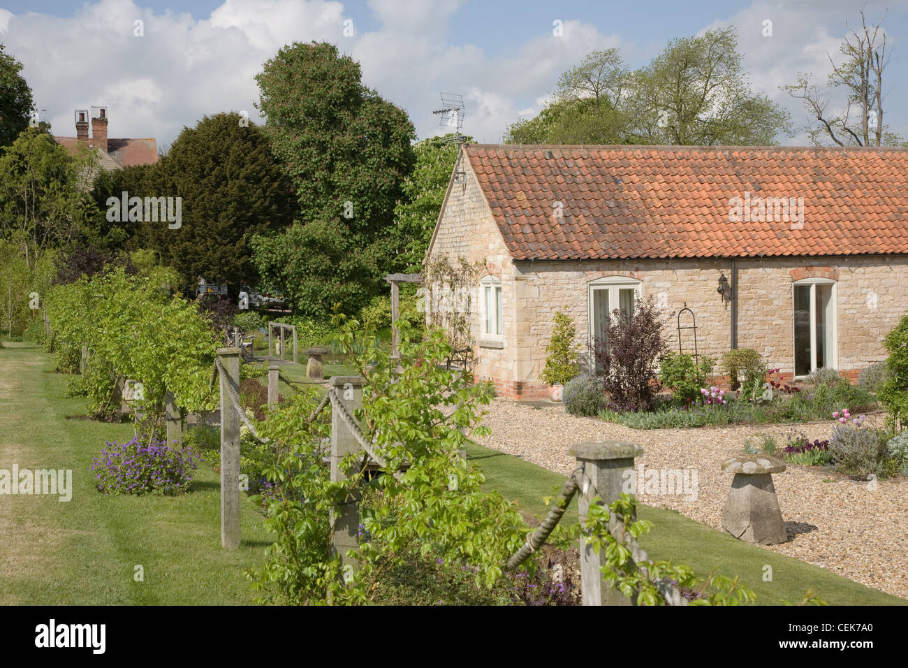 The Moat Garden Looking along the mini ha ha (planted moisture loving ...