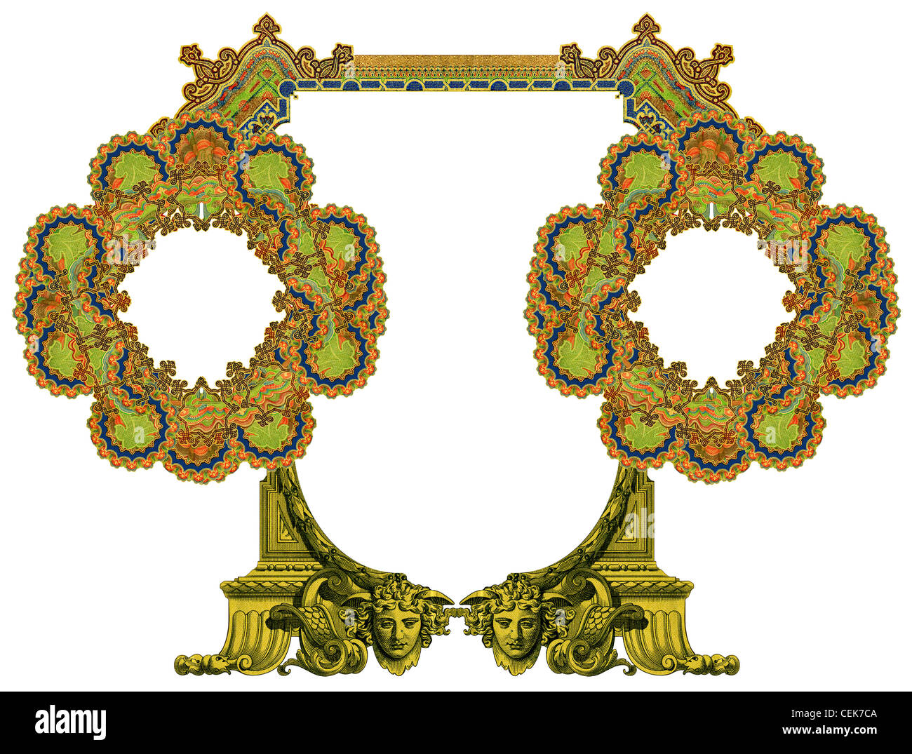 Luxuriously illustrated old victorian frame hi-res stock photography ...