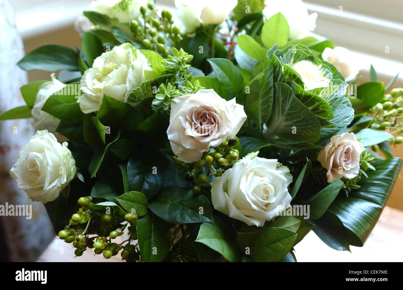 Cabbage and rose bouquet Stock Photo - Alamy