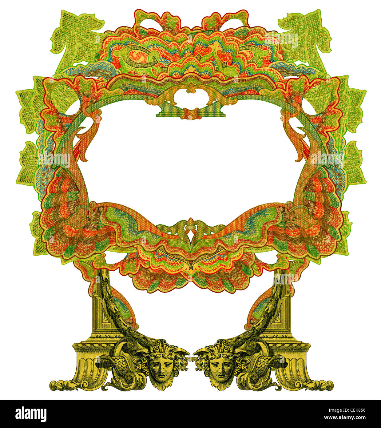 Luxuriously illustrated old victorian frame hi-res stock photography ...