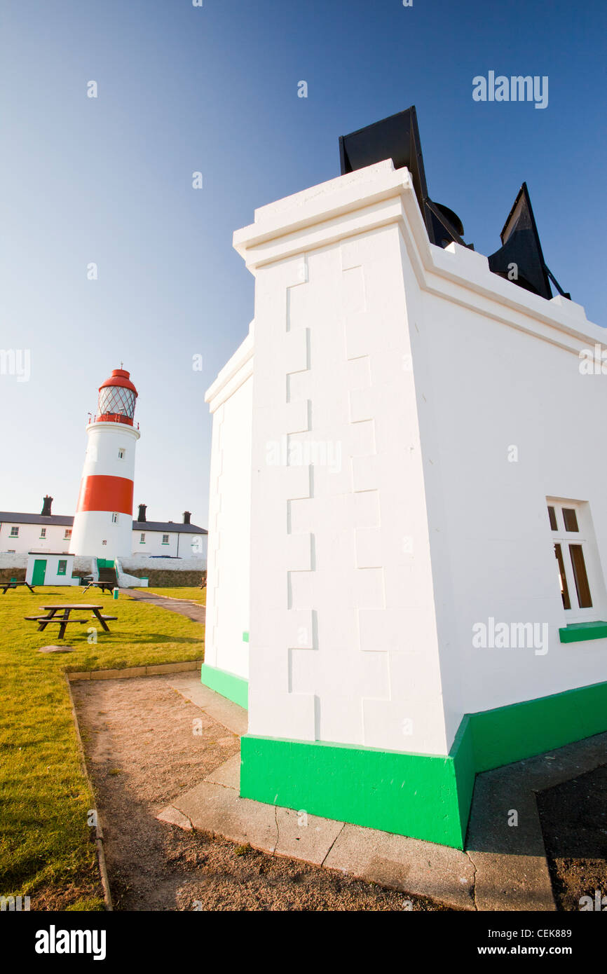 Souter lighthouse on the North East coast between Newcastle nad ...