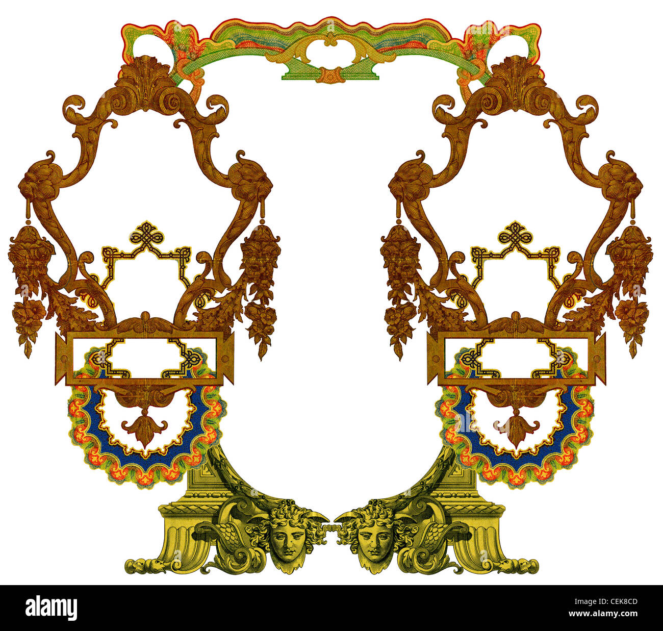 Luxuriously illustrated old victorian frame hi-res stock photography ...