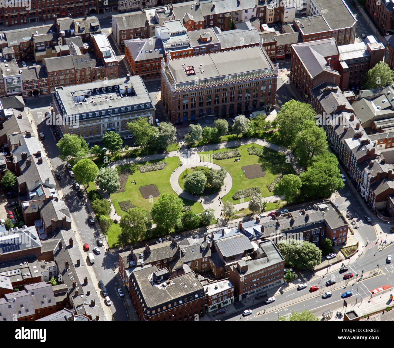 Aerial image of Park Square, Leeds Stock Photo - Alamy