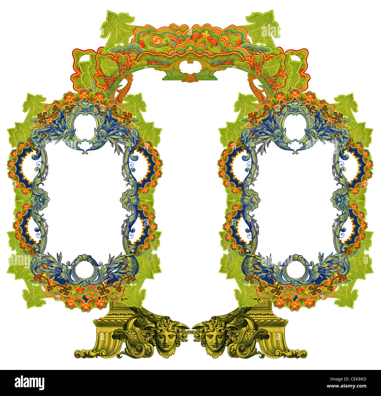 Luxuriously illustrated old victorian frame hi-res stock photography ...