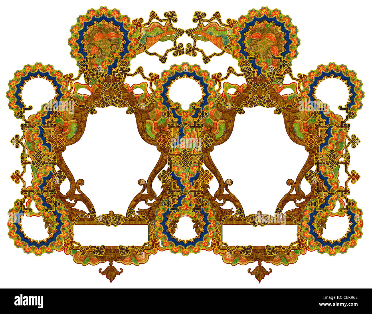 Luxuriously illustrated old victorian frame hi-res stock photography ...