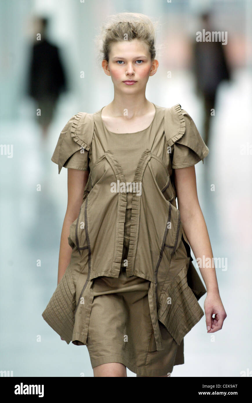 Preen London Ready To Wear Spring Summer Model blonde hair off face ...