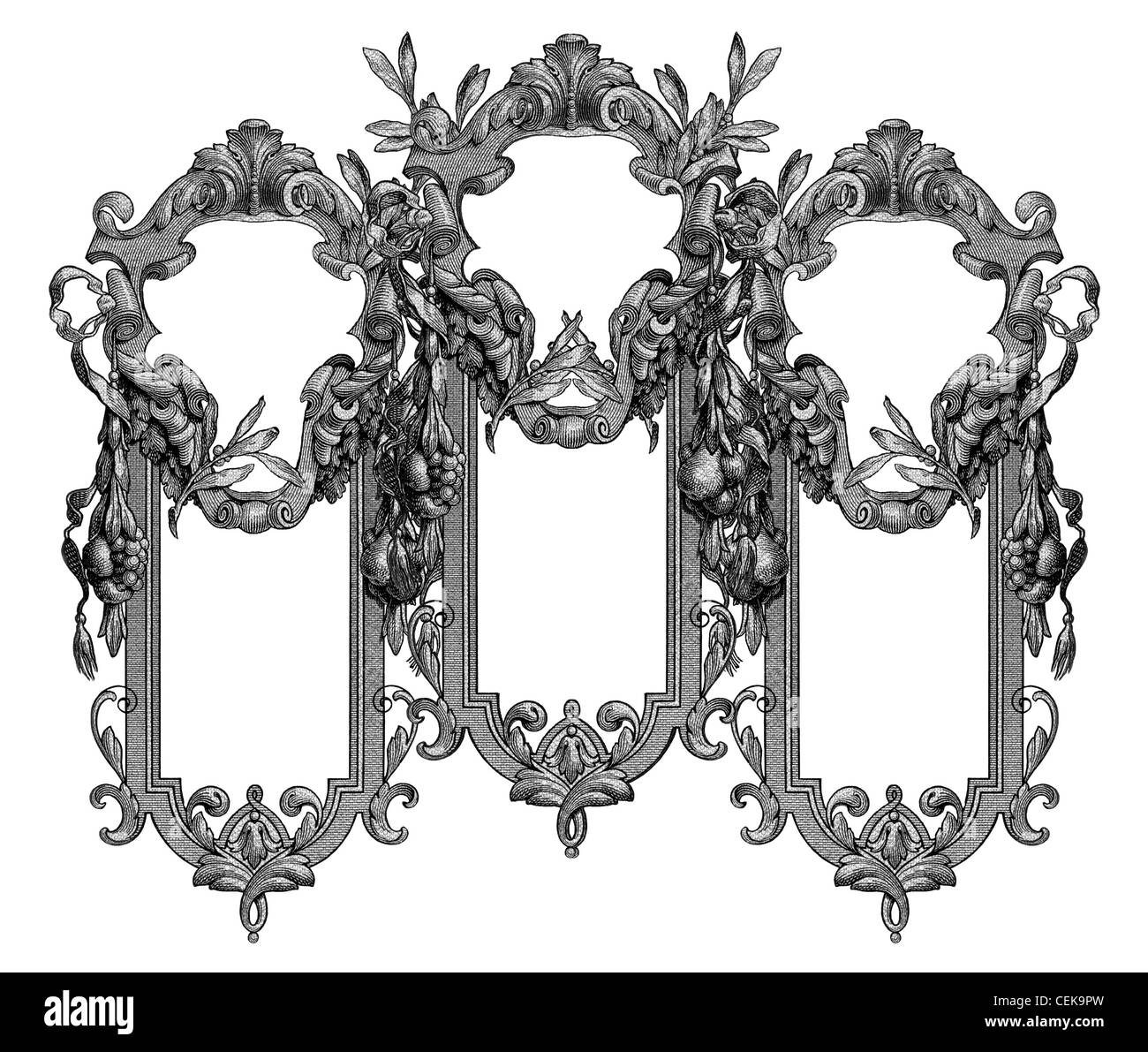 Luxuriously illustrated old victorian frame hi-res stock photography ...