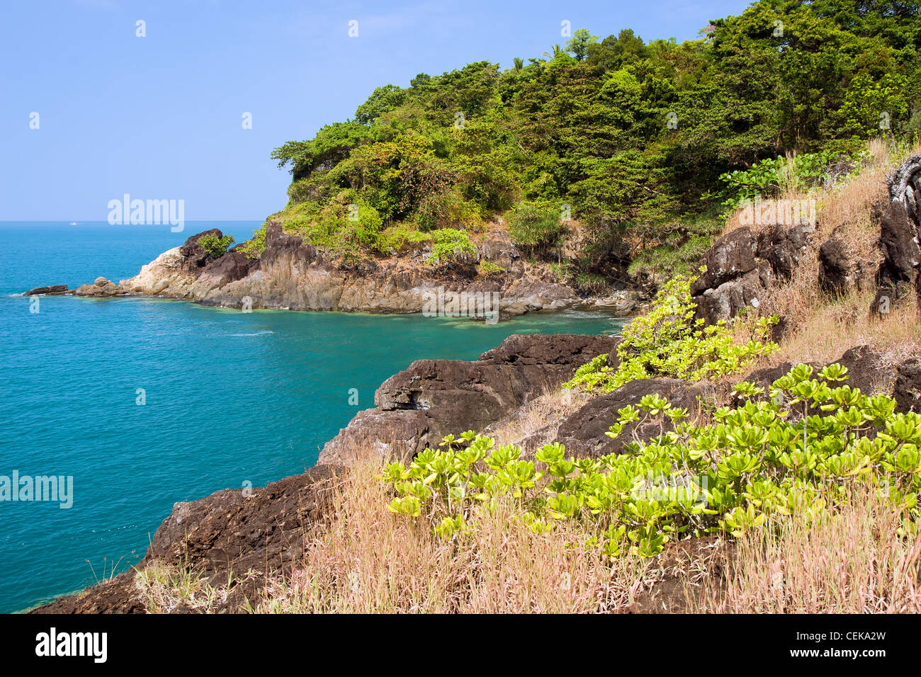 Beautiful coastline scenery of the Ko Chang island in Thailand Stock ...
