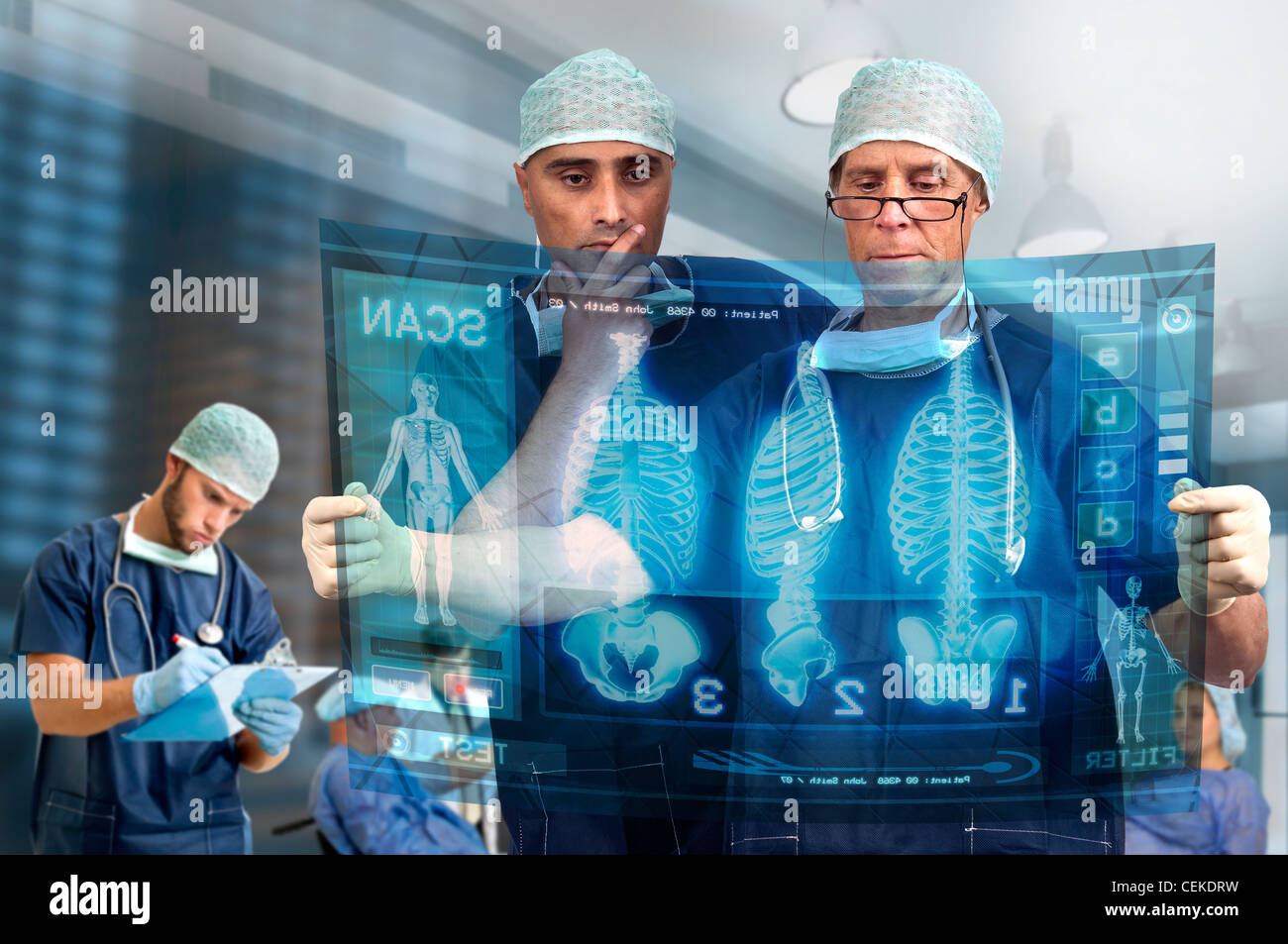 Doctors looking at screens hi-res stock photography and images - Alamy