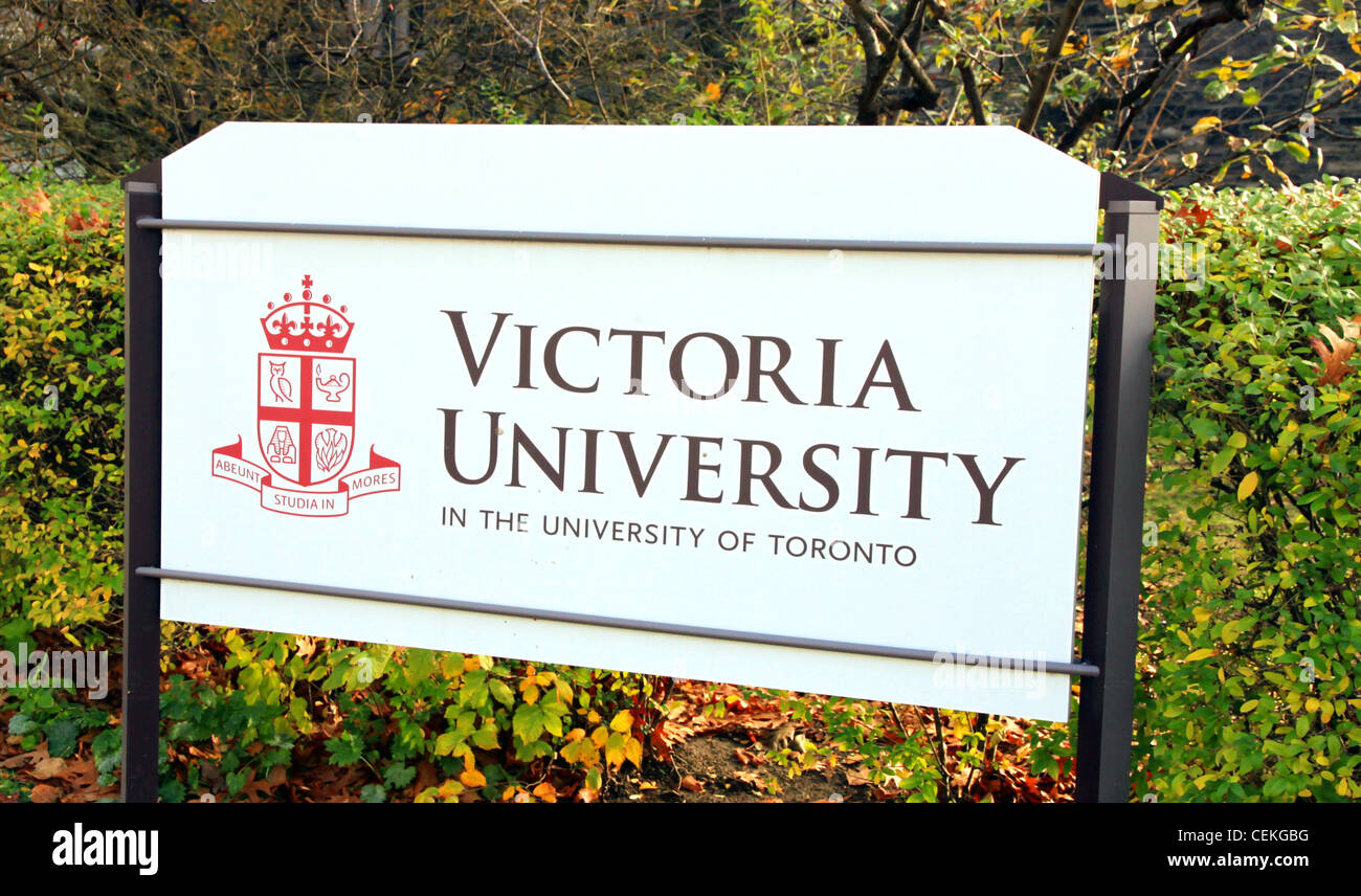 Victoria University Sign Stock Photo - Alamy