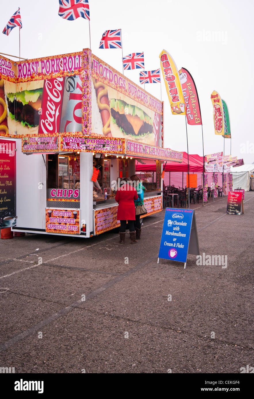 Burger hot dog stall hi-res stock photography and images - Alamy