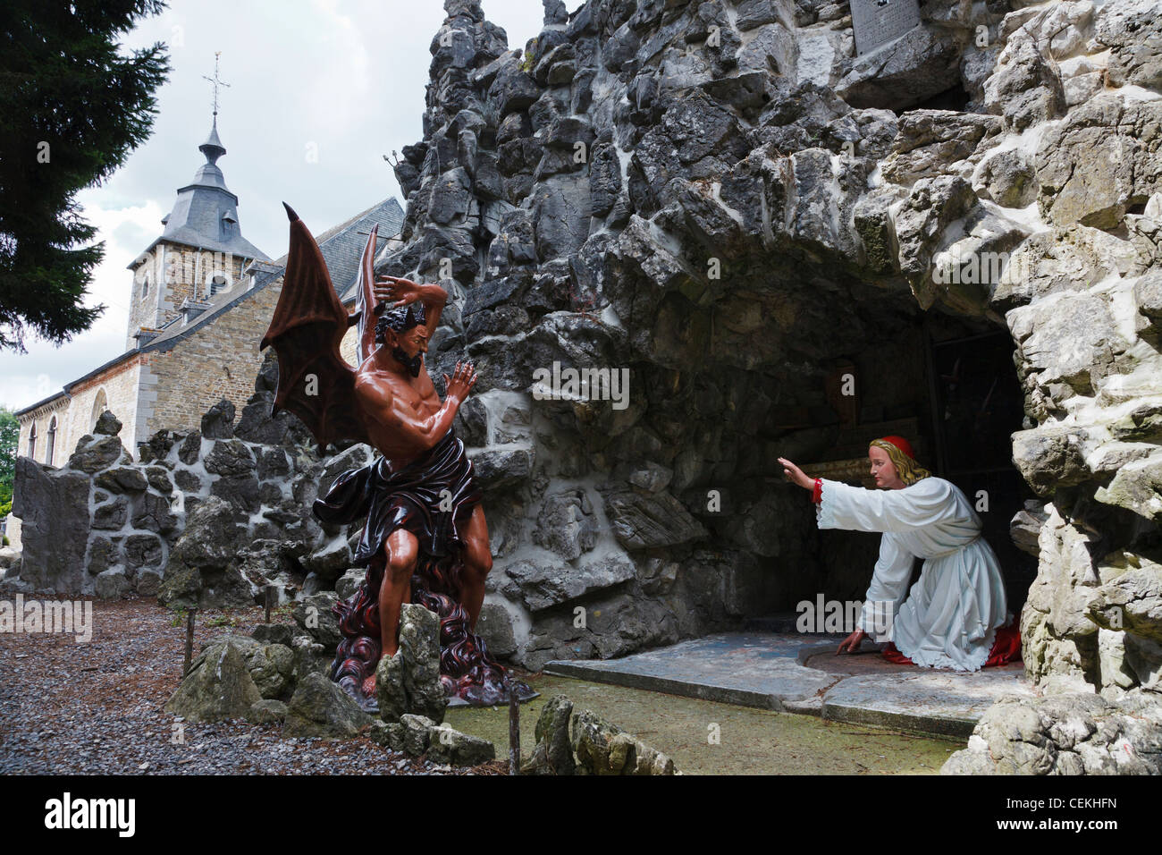 Grotte de St Antoine, (Grotto of St Anthony of Padua), Crupet, Wallonia ...