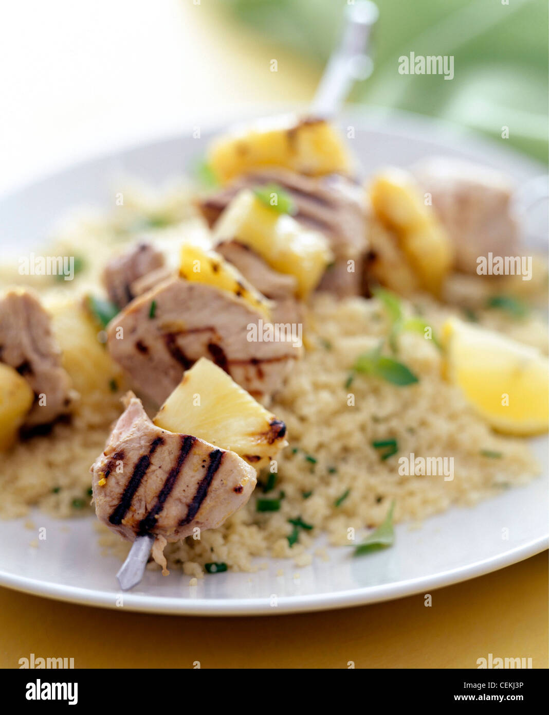 Pork Brochettes Basil and Lemon A lovely barbecue dish, serve Chive ...