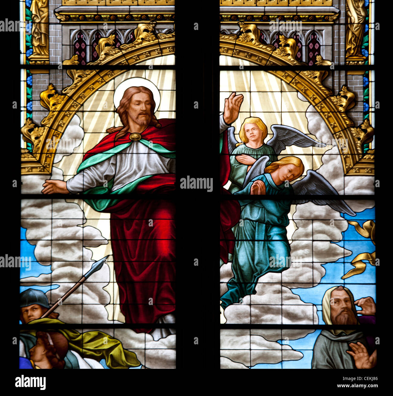 Germany, Cologne, Cologne Cathedral, South Transept, Stained Glass ...