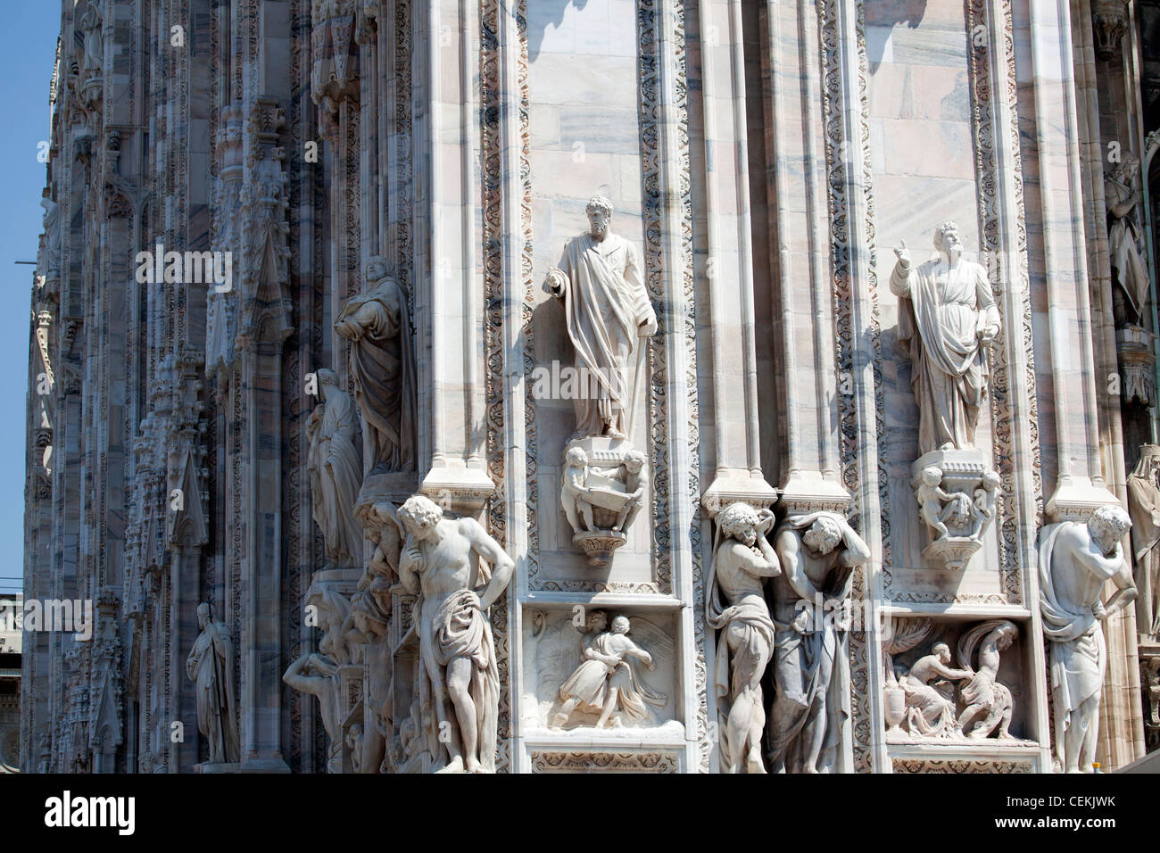 Italy, Milan, Milan Cathedral, Statues and Reliefs Stock Photo - Alamy