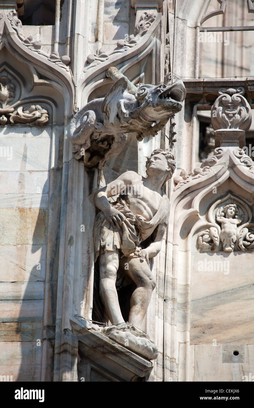 Italy, Milan, Milan Cathedral, Statues and Reliefs Stock Photo - Alamy
