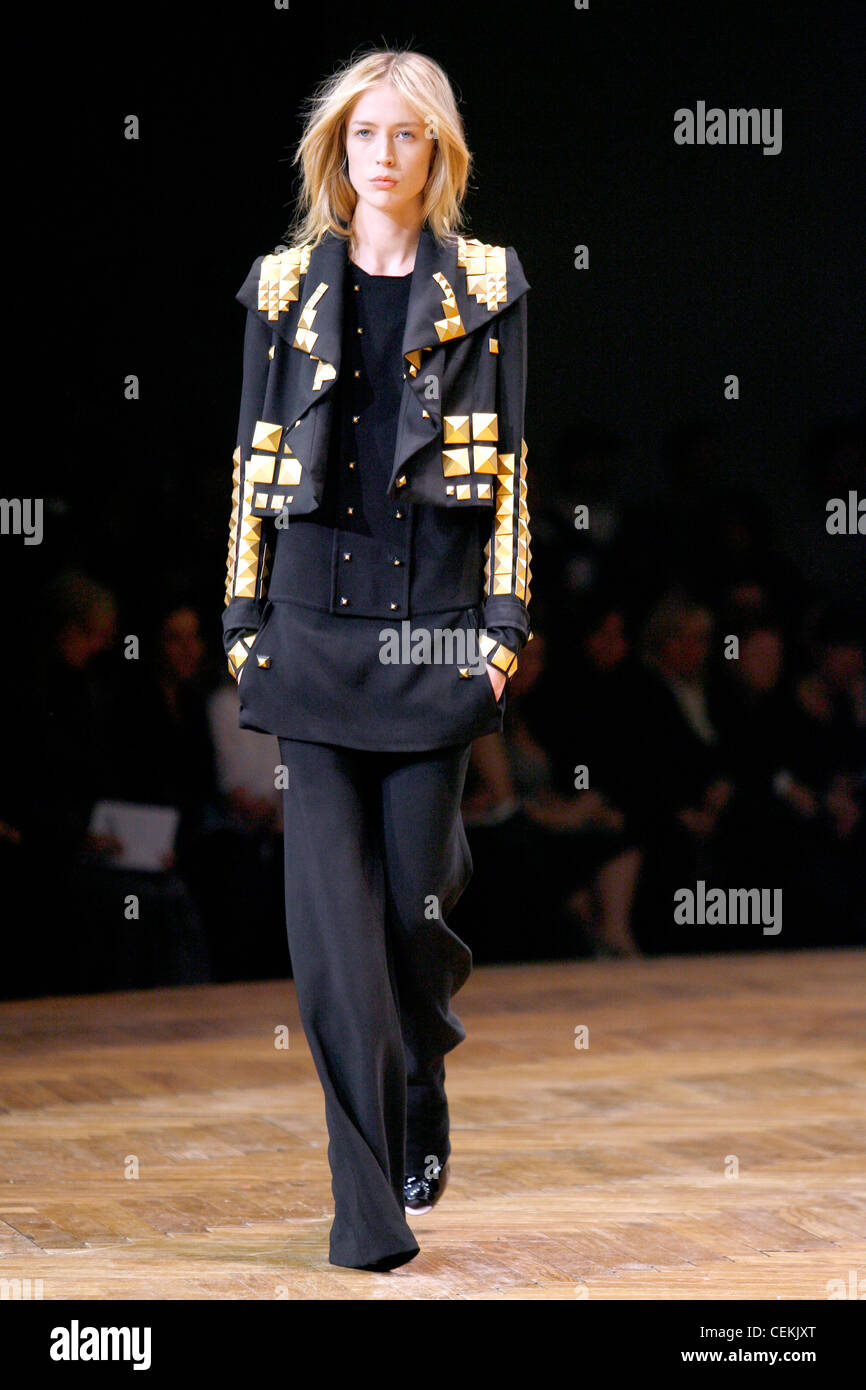 Givenchy Paris Ready to Wear Autumn Winter Model wearing navy blue ...