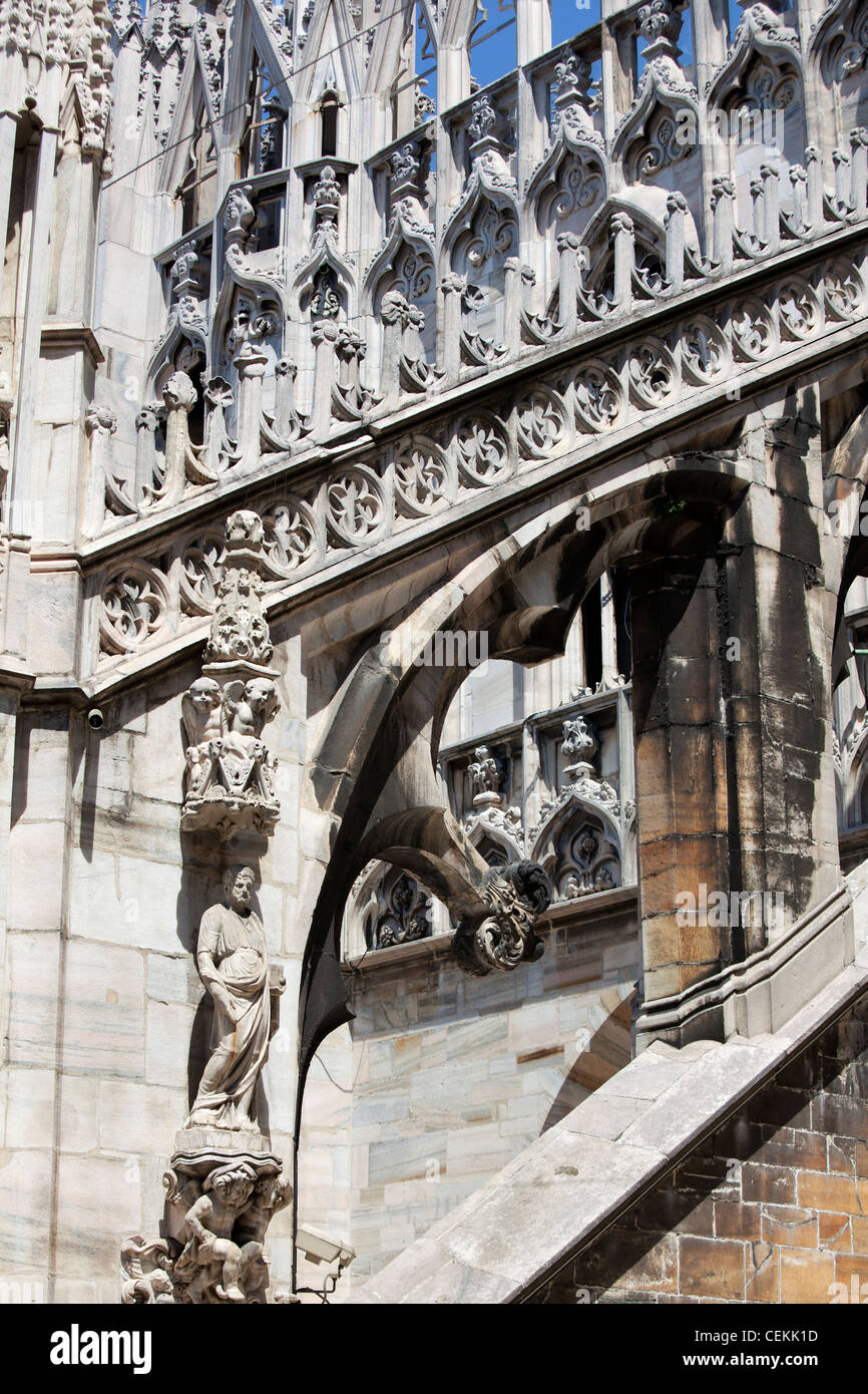 Italy, Milan, Milan Cathedral, Flying Buttresses Stock Photo - Alamy