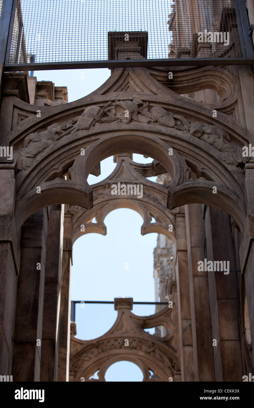Italy, Milan, Milan Cathedral, Flying Buttresses Stock Photo - Alamy