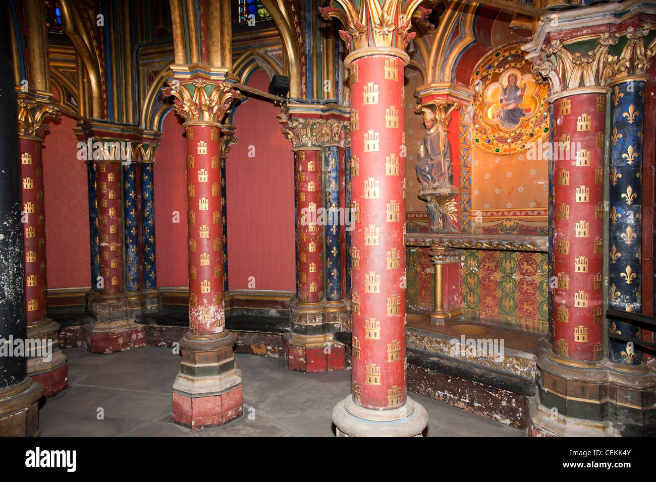 France, Paris, Notre Dame Cathedral, Lower Church, Decorated Gothic ...