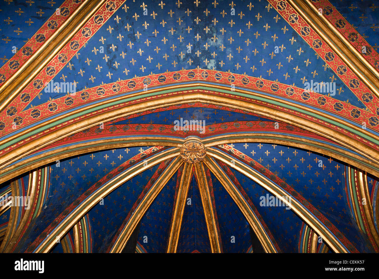 France, Paris, Notre Dame Cathedral, Lower Church, Apse, Ribbed Vaulted ...