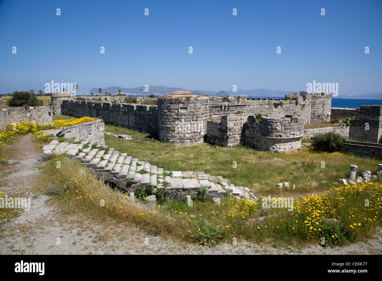 Greece, Kos Islands, Castle of the Knights, Exterior Stock Photo - Alamy