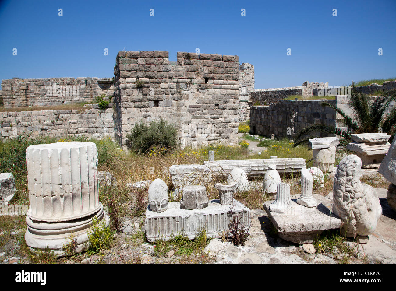 Greece, Kos Islands, Castle of the Knights, Exterior Stock Photo - Alamy