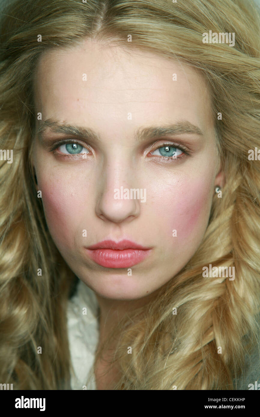 Giles Deacon London Ready to Wear Spring Summer Model with long blonde ...