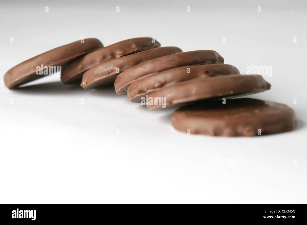 Stack of chocolate biscuits Stock Photo - Alamy