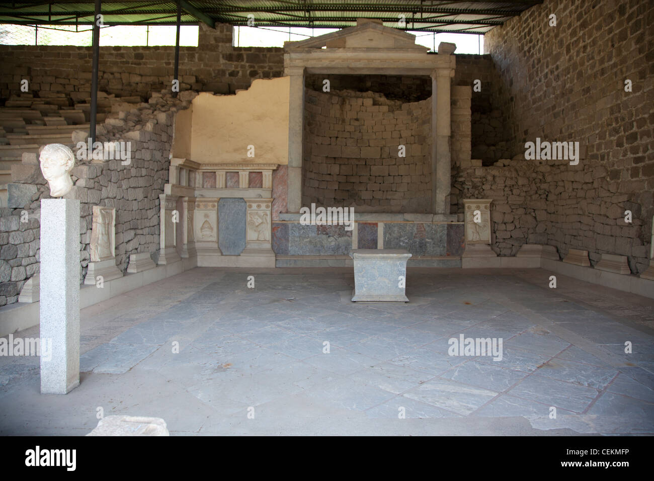 Turkey, Pergamon, Dionysus Cult Area, Marble Hall Stock Photo - Alamy