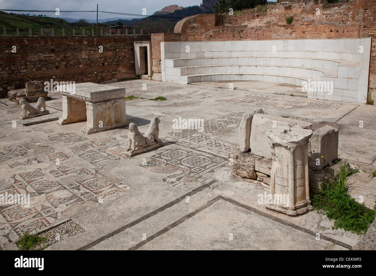 Turkey, Sardis, Synagogue, Courtyard Stock Photo - Alamy