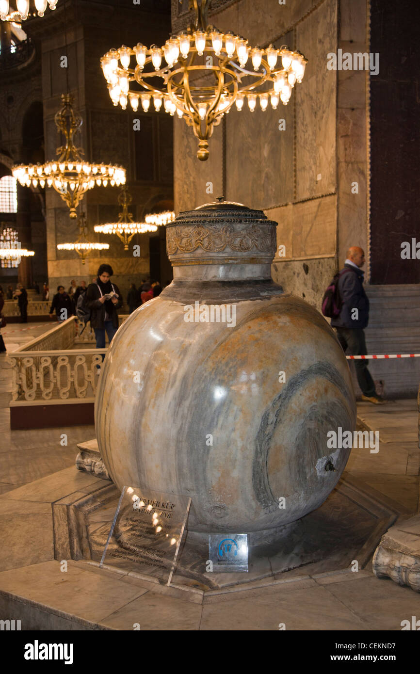 Turkey, Istanbul, Hagia Sophia, Lustration Urn Stock Photo - Alamy