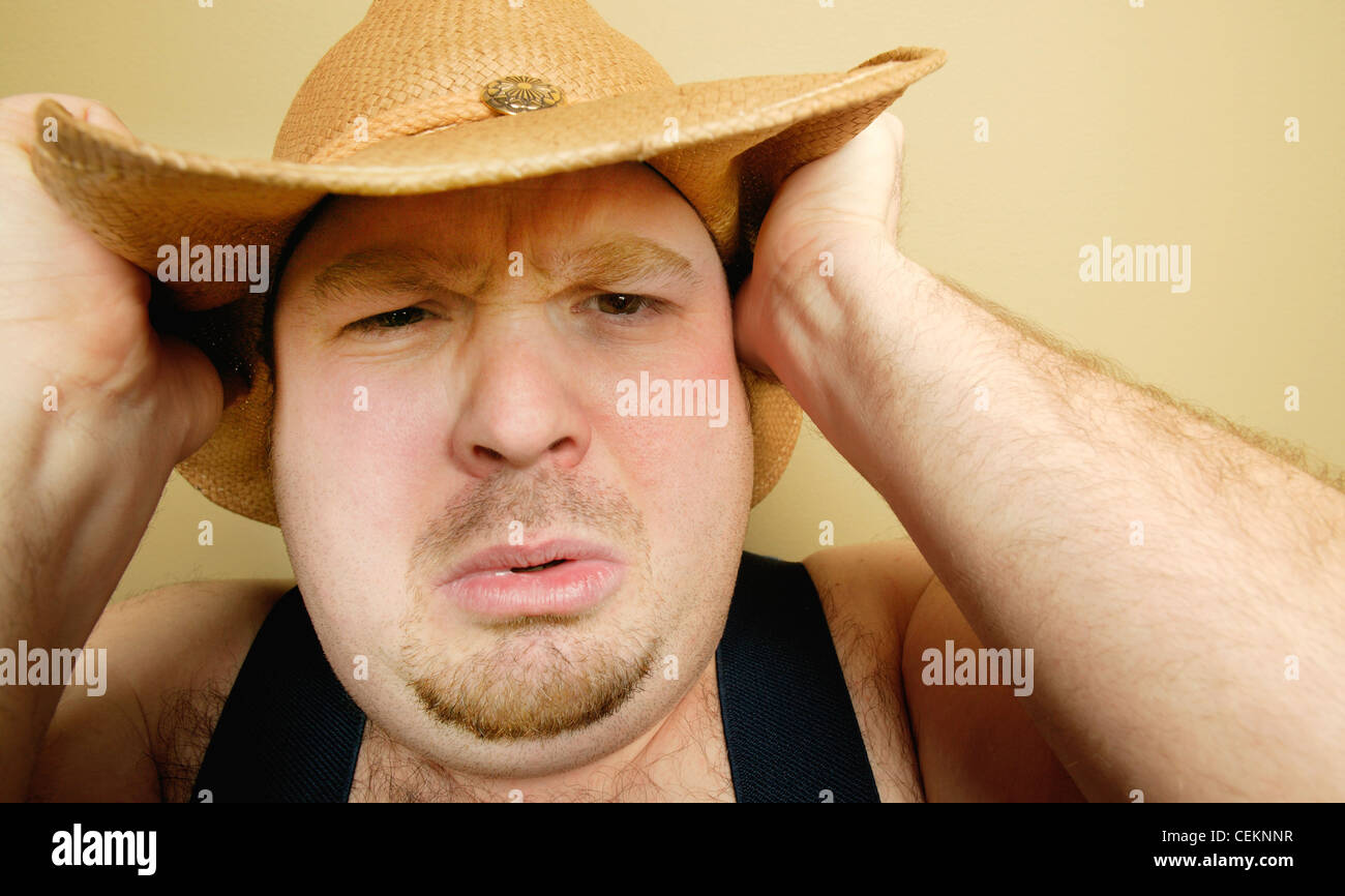 A Cowboy's Expression Stock Photo - Alamy