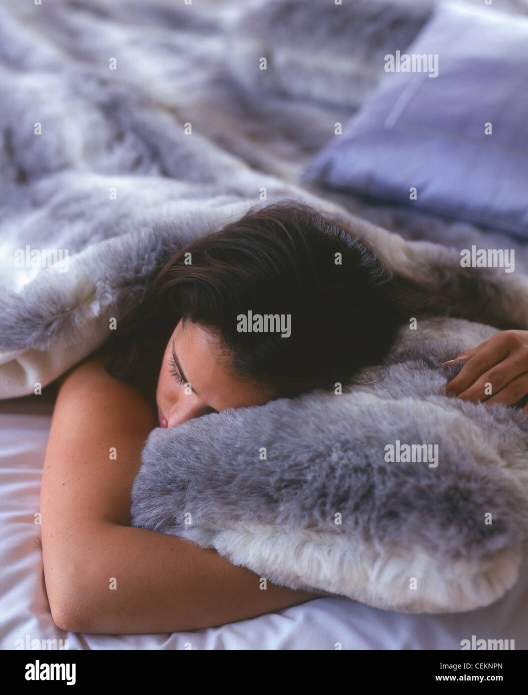 Woman bed vertical shot asleep hi-res stock photography and images - Alamy