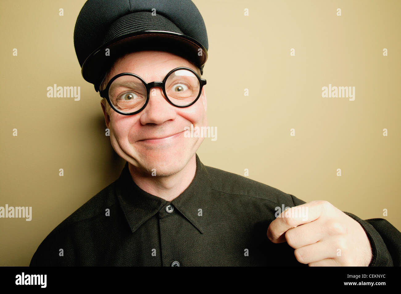 Man With A Smirk Stock Photo - Alamy