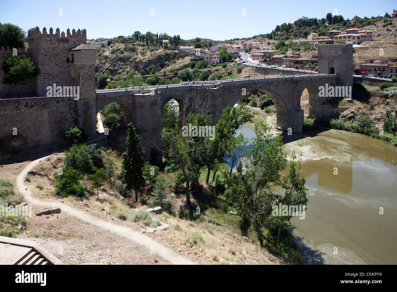 Spain, Toledo, Saint Martin Bridge (Puente de San Martin Stock Photo ...