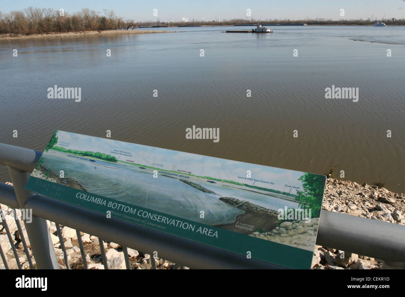 Columbia Bottom Conservation Area Missouri river mouth and Mississippi ...