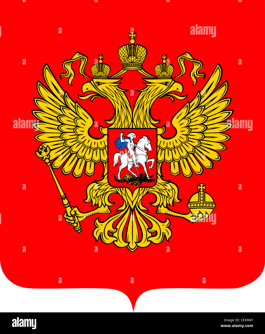 National coat of arms of the Russian Federation Stock Photo - Alamy