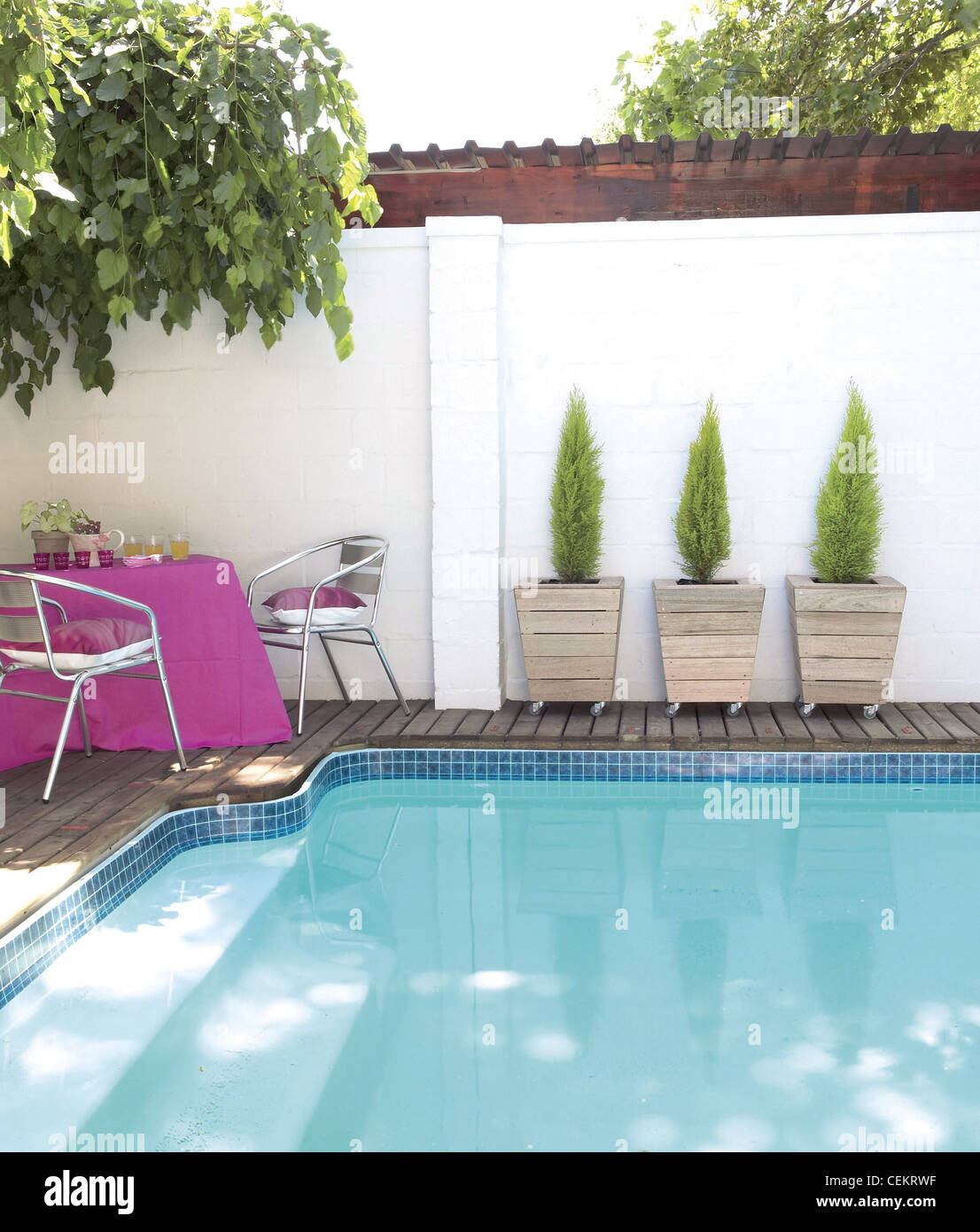Swimming Pool Planters Curved Planters And Pool Deck Redo View 3