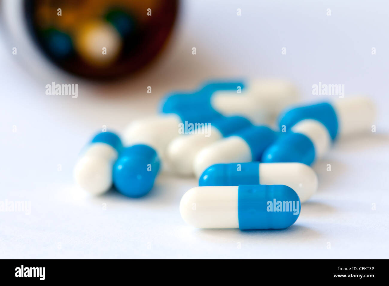 Capsule Pill Blue White High Resolution Stock Photography and Images ...