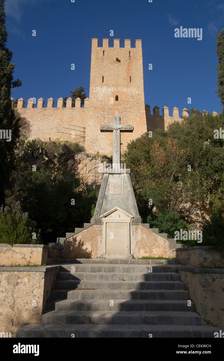 Castle Artà village town Majorca Mallorca Balearic Spain Stock Photo ...