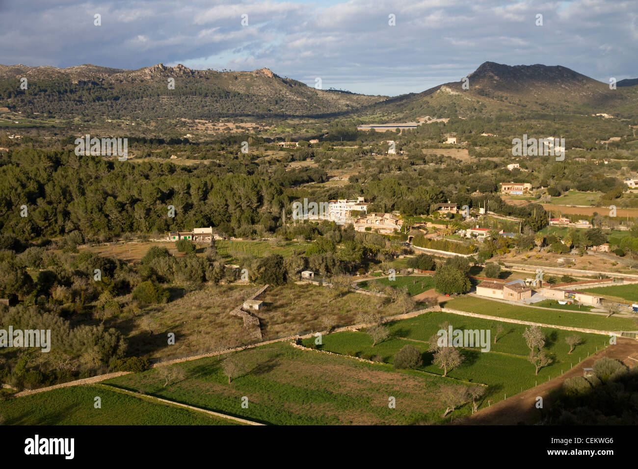 Majorca Mallorca countryside country land view from Artà Stock Photo ...