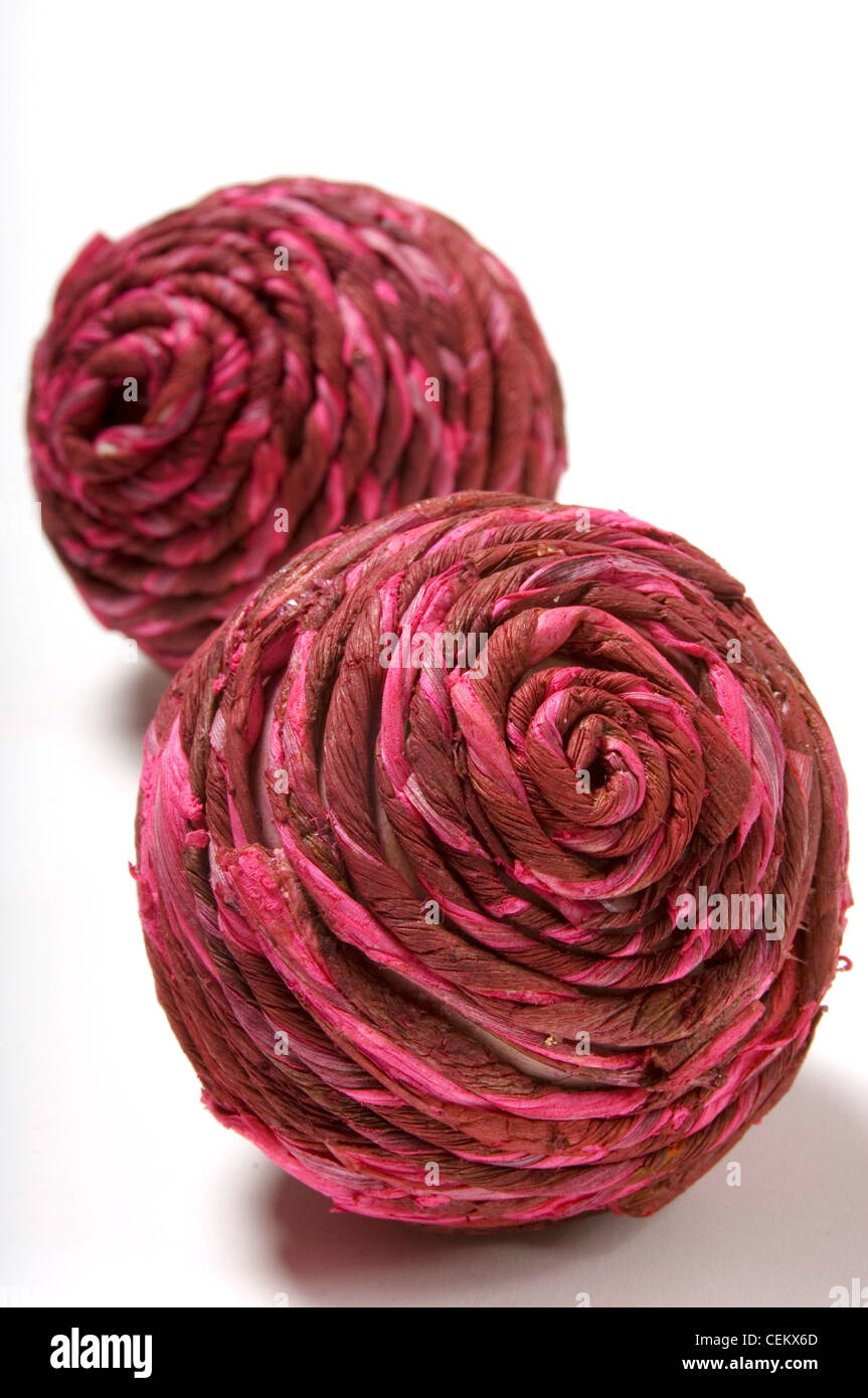 Baubles made from string Stock Photo - Alamy