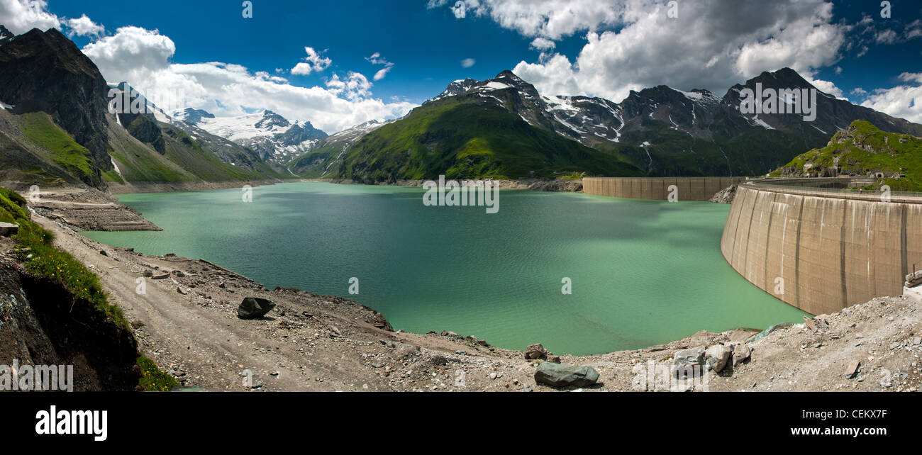 Kaprun Dam, lake and Alps in Austria Stock Photo - Alamy