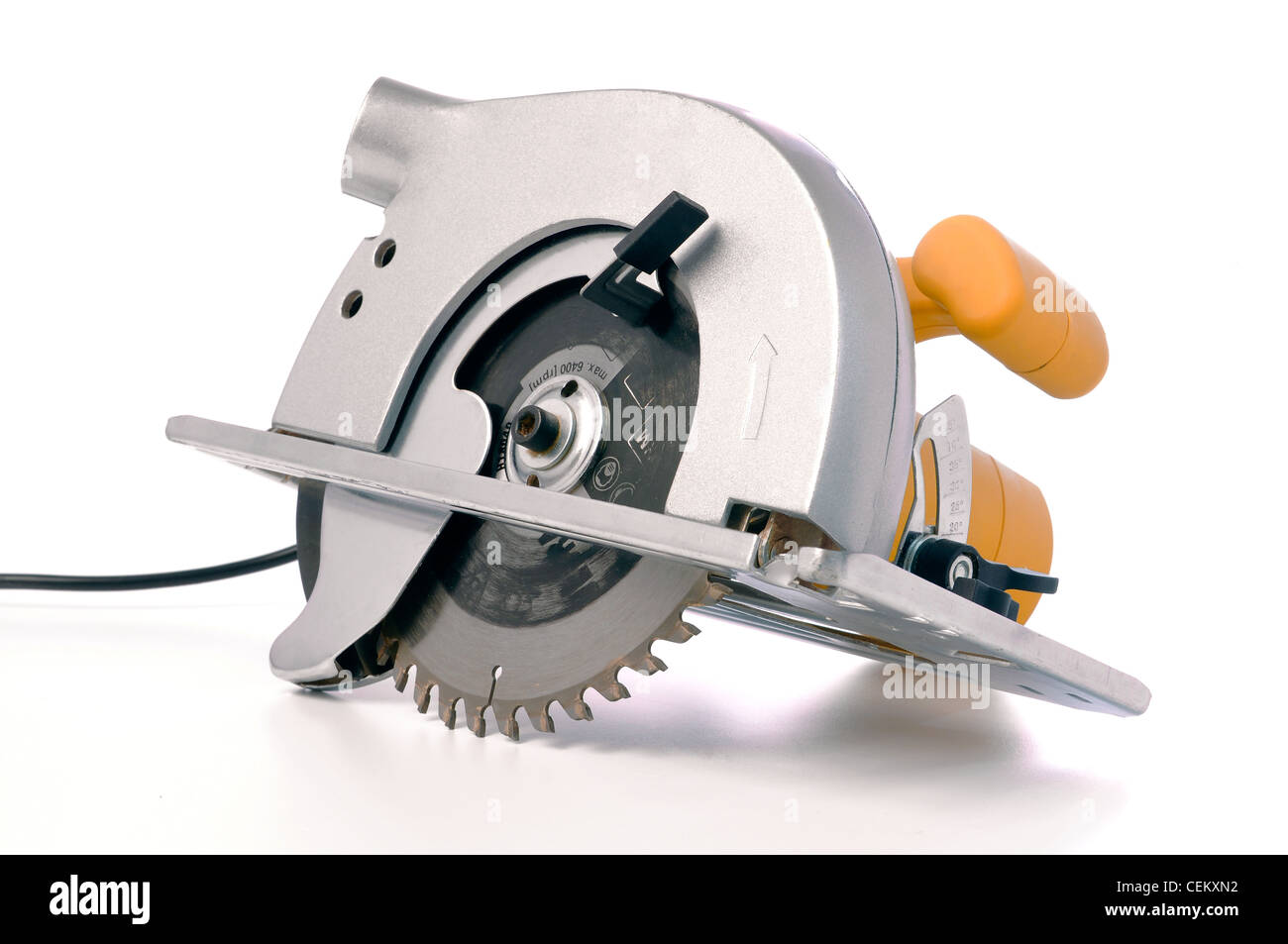 circular electric saw isolated on white Stock Photo - Alamy