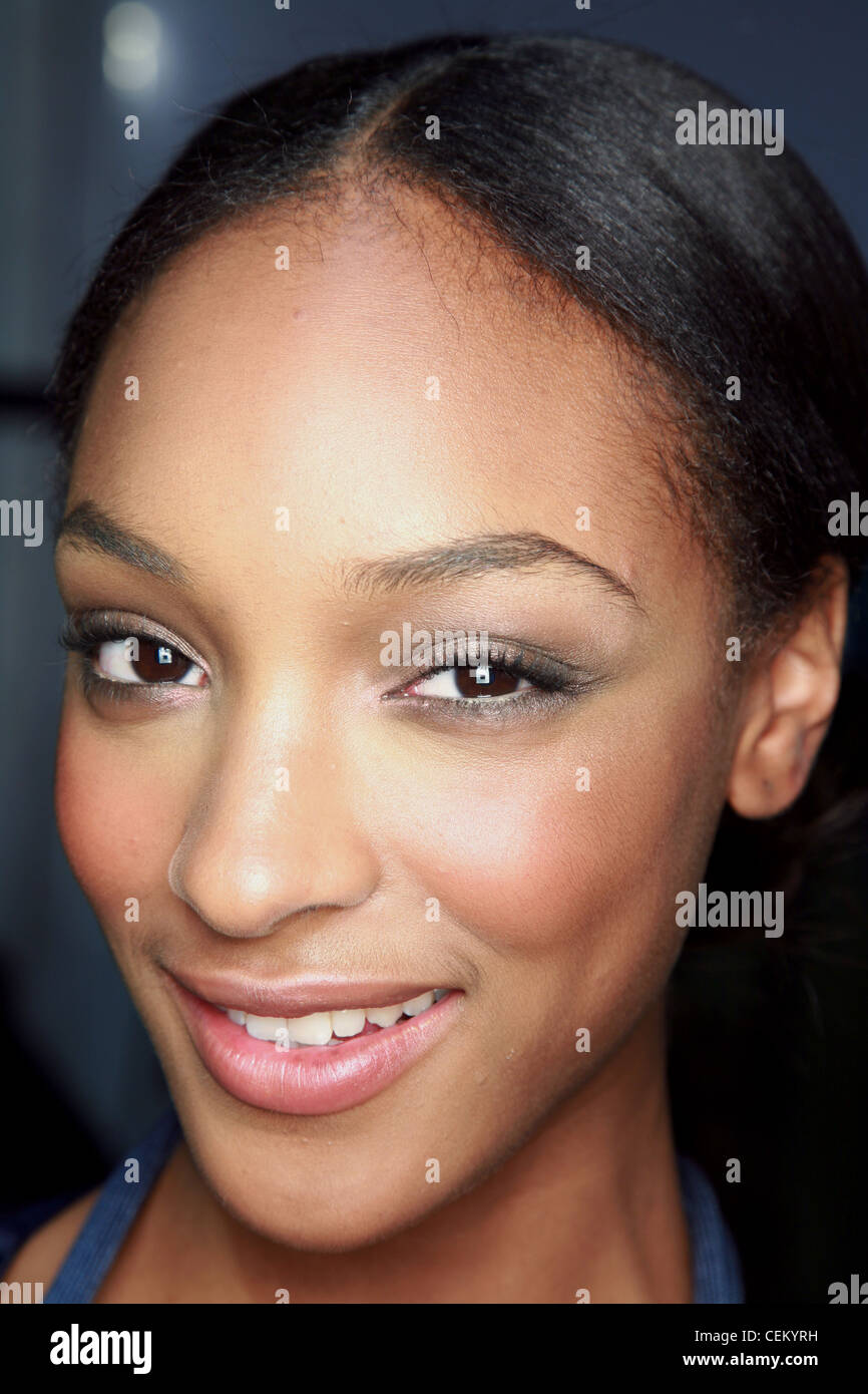 Issa Backstage London Ready to Wear Spring Summer smiling to camera ...