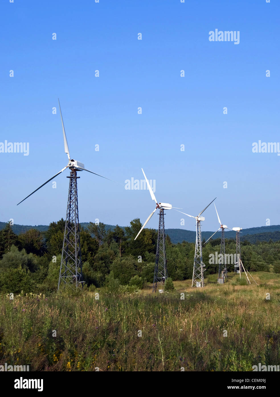 wind turbines is on a background sky Stock Photo - Alamy