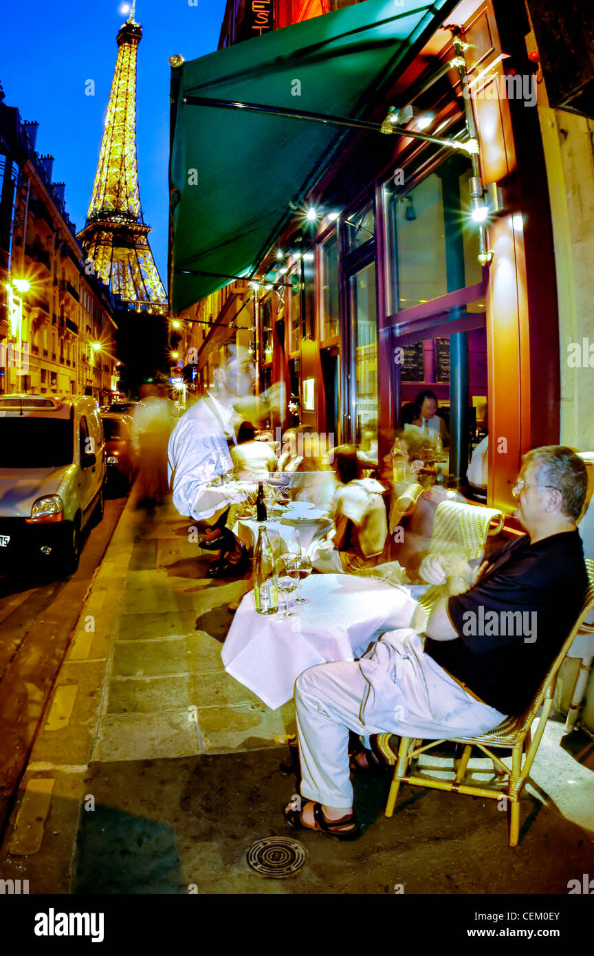 PARIS, France - Crowd people, Tourists, Contemporary French Bistro ...