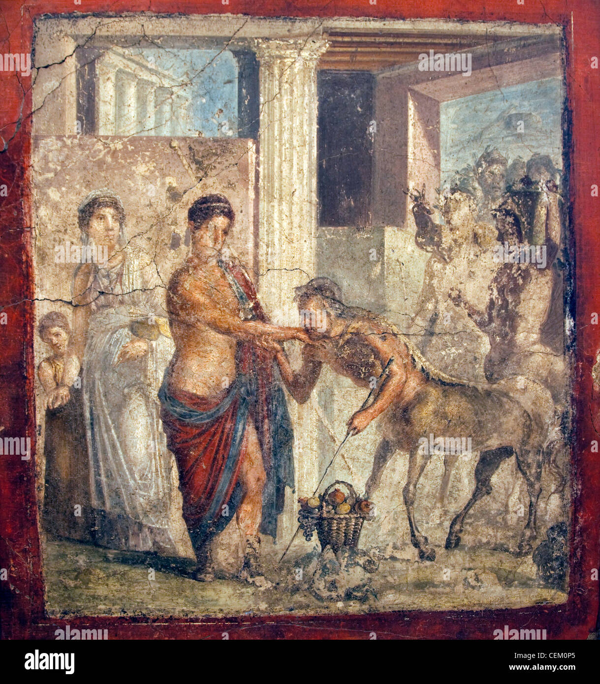 Italy, Naples, Naples Museum, The Centaur at the Wedding of Pirithous ...